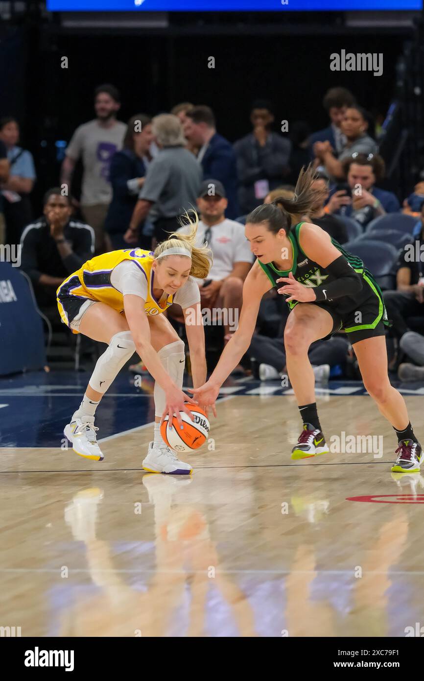 Minneapolis, Minnesota, USA. 14th June, 2024. Los Angeles Sparks ...
