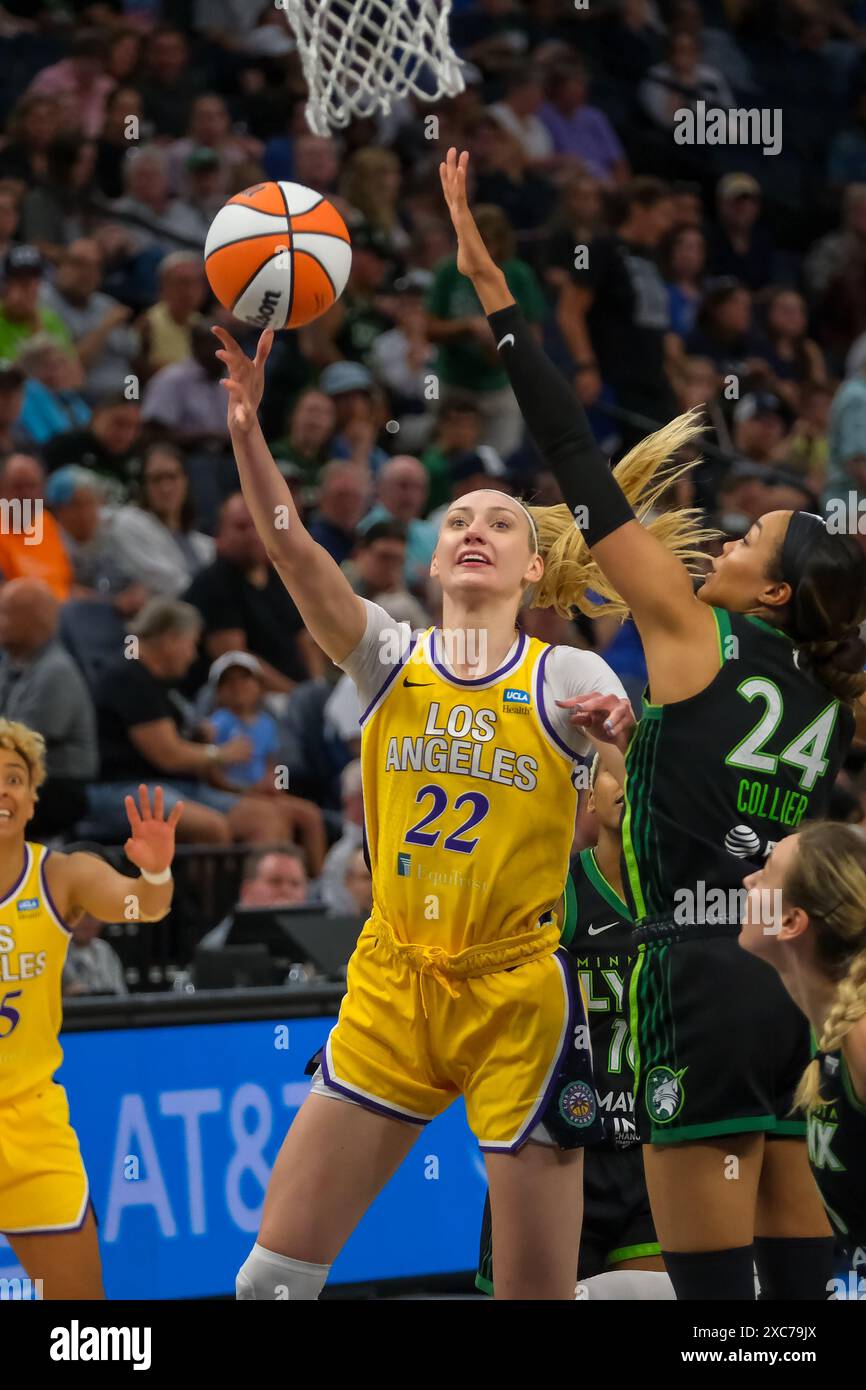 Minneapolis, Minnesota, USA. 14th June, 2024. Los Angeles Sparks ...