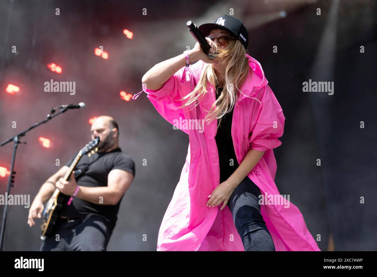 Adenau, Germany, 7 June 2024: Guano Apes with singer Sandra Nasi? play ...