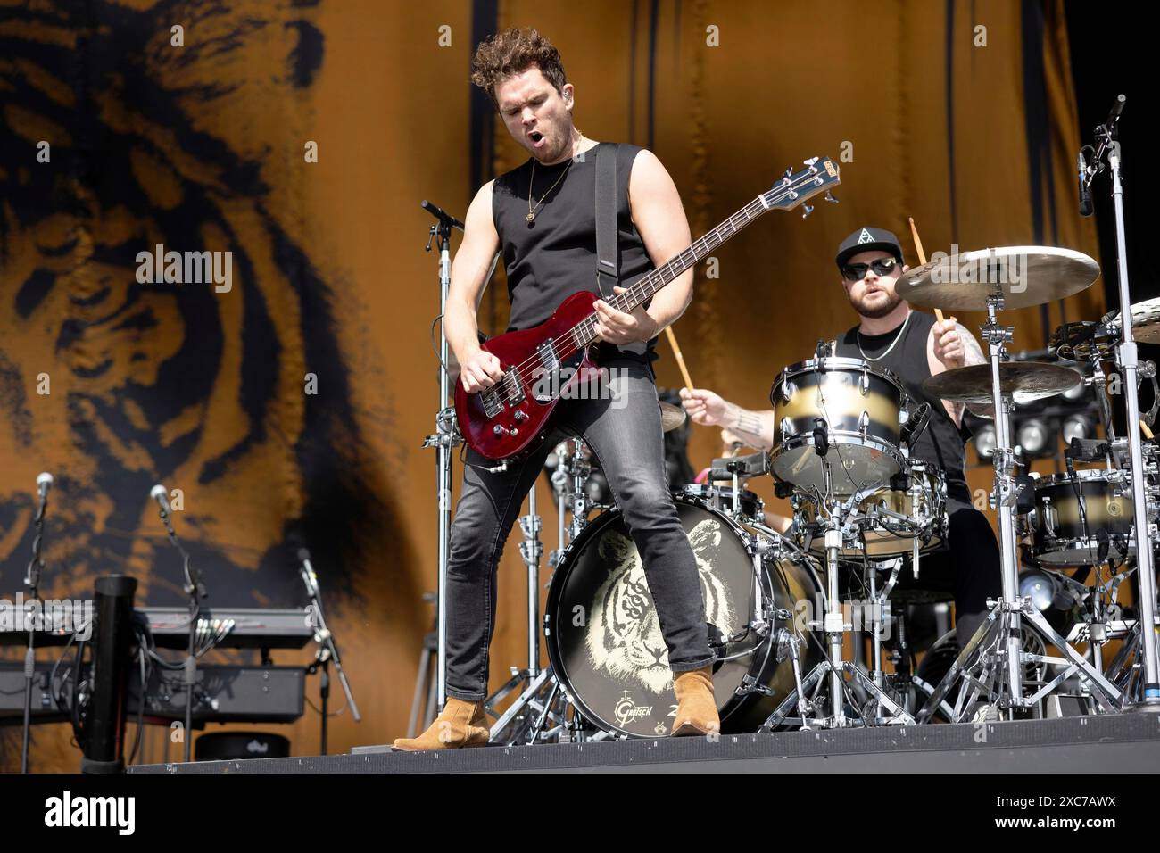 Adenau, Germany, 7 June 2024: Royal Blood (Mike Kerr, vocals, bass and ...