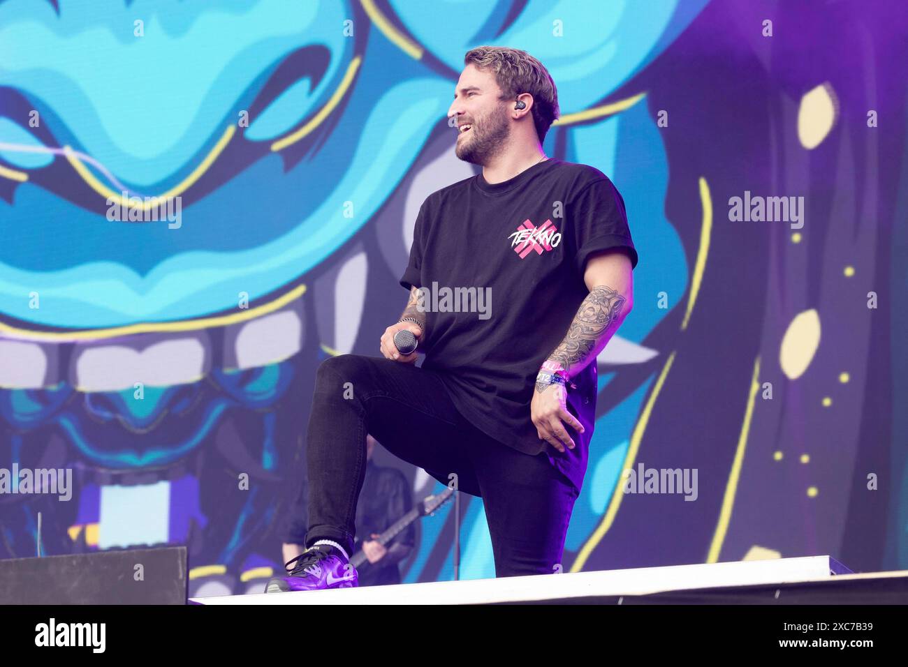 Adenau, Germany, 8 June 2024: Electric Callboy (Nico Sallach, vocals ...