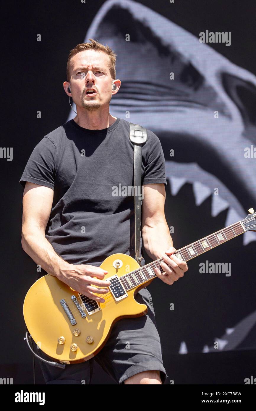Adenau, Germany, 9 June 2024: H-Blockx (Tim Tinte Humpe, guitarist ...