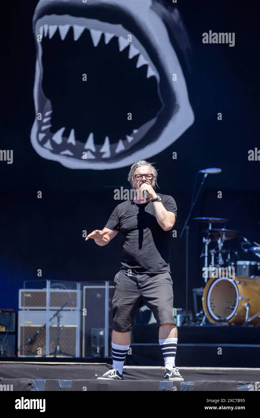 Adenau, Germany, 9 June 2024: H-Blockx (Henning Wehland, singer) play ...