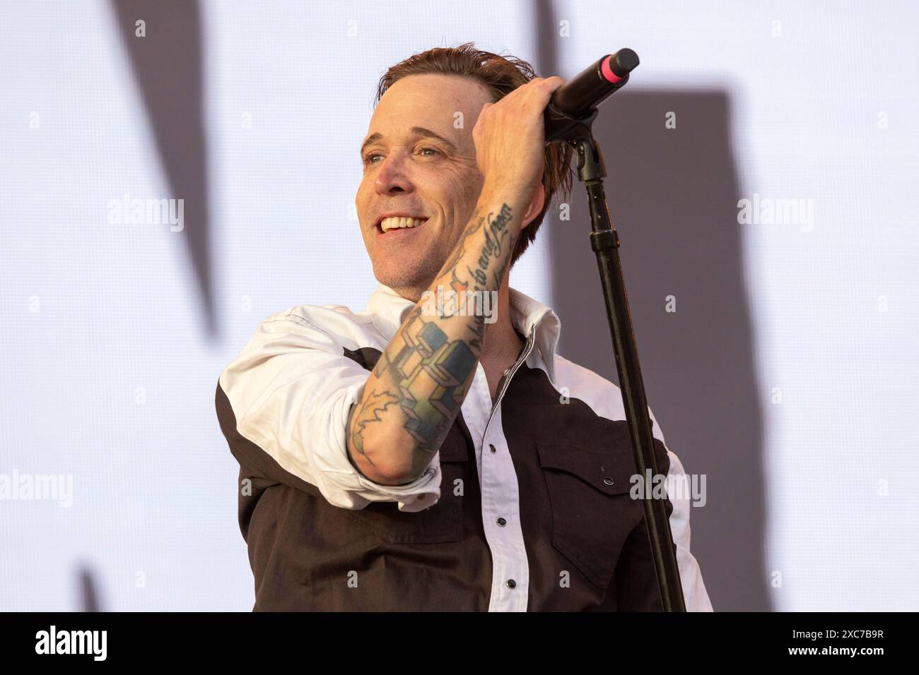 Adenau, Germany, 8 June 2024: Billy Talent (Benjamin Kowalewicz, singer ...