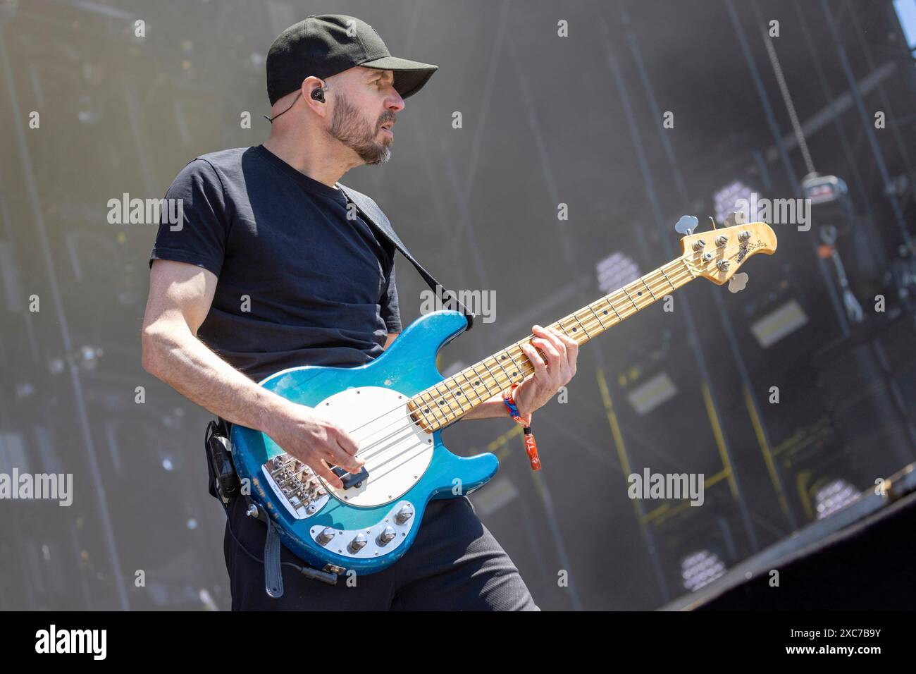 Adenau, Germany, 9 June 2024: H-Blockx (Stephan Gudze Hinz, bassist ...
