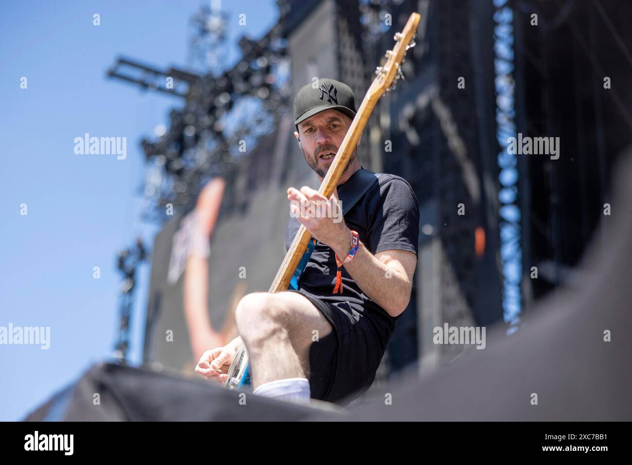 Adenau, Germany, 9 June 2024: H-Blockx (Tim Tinte Humpe, guitarist ...