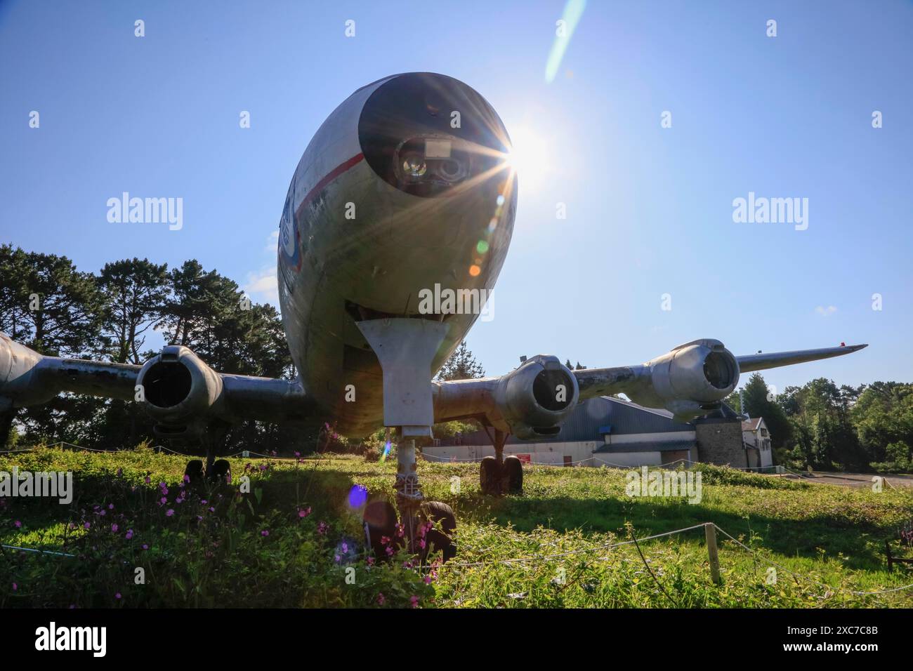 Historic Lockheed Super Constellation aircraft from the 1950s, landmark ...