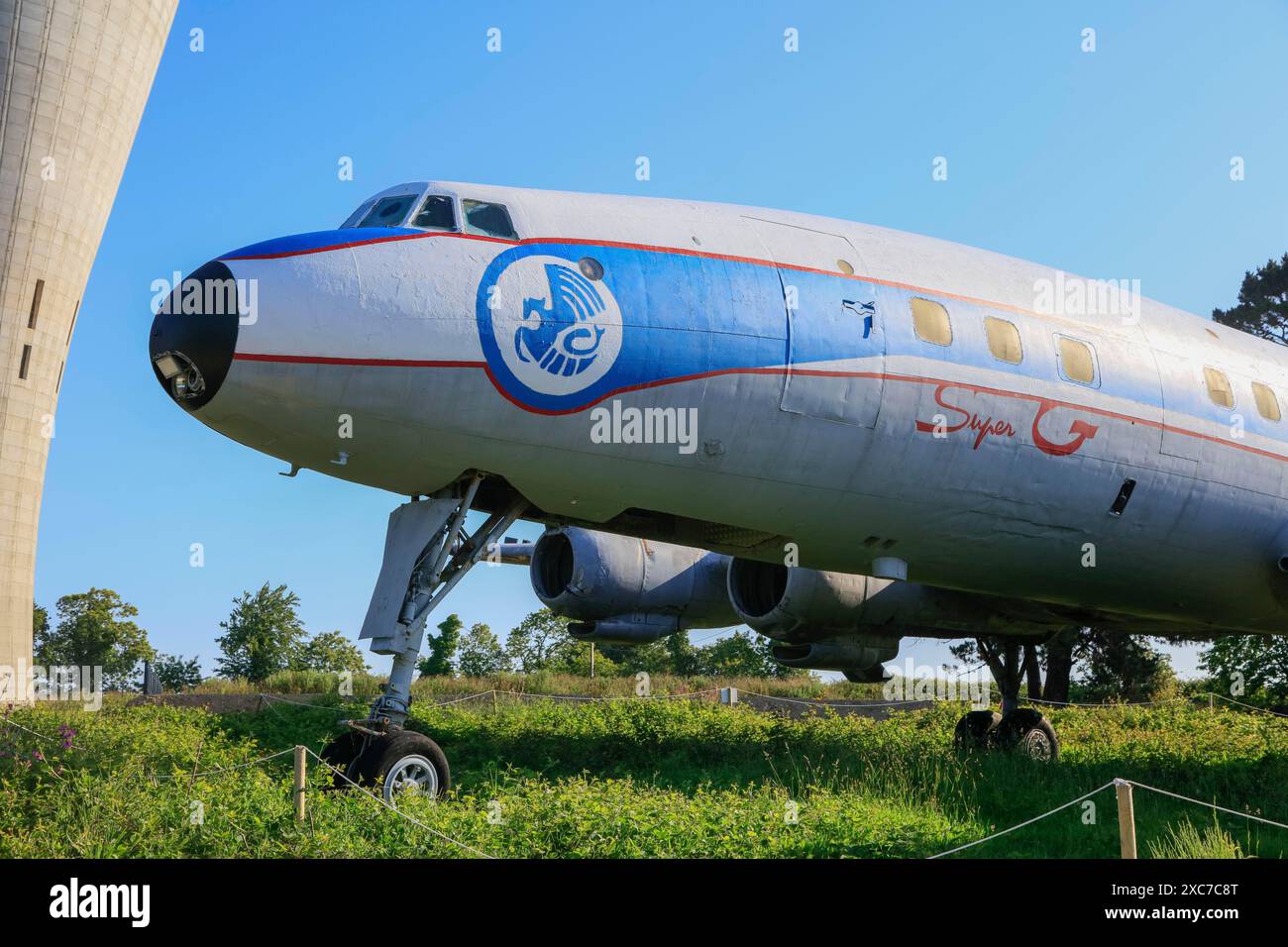 Historic Lockheed Super Constellation aircraft from the 1950s, landmark ...