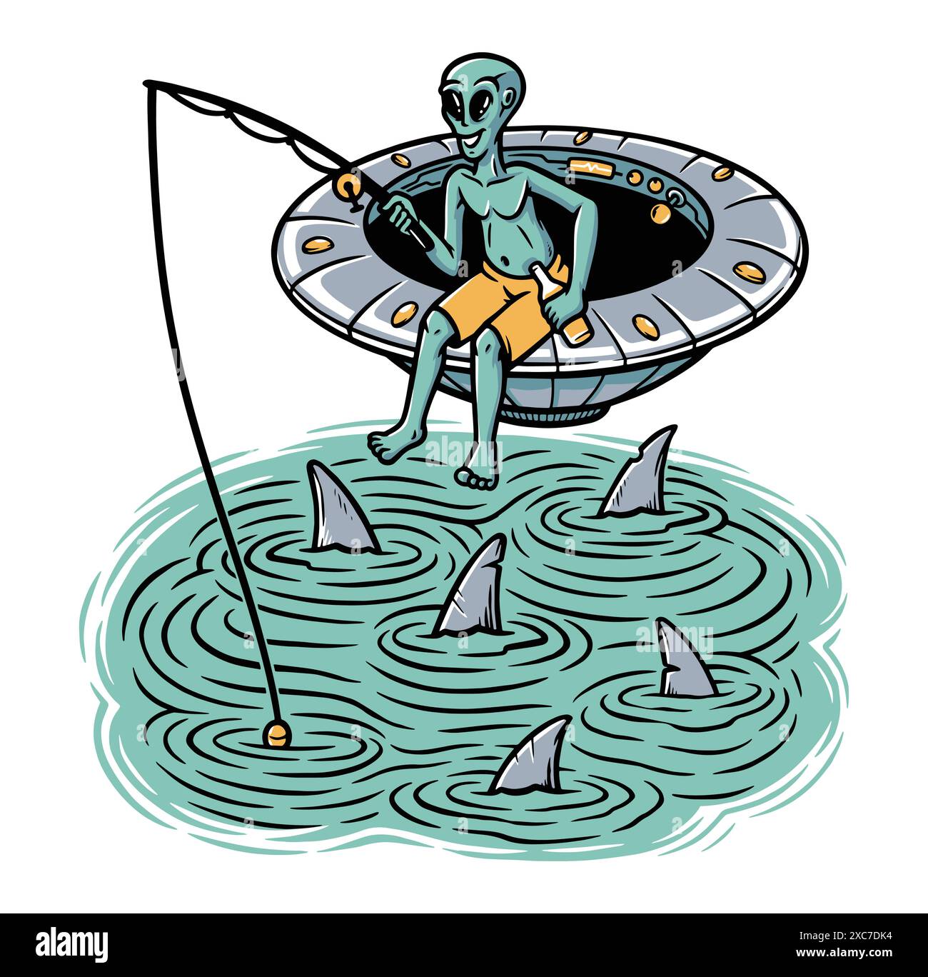 Fishing and scenery Stock Vector Images - Alamy