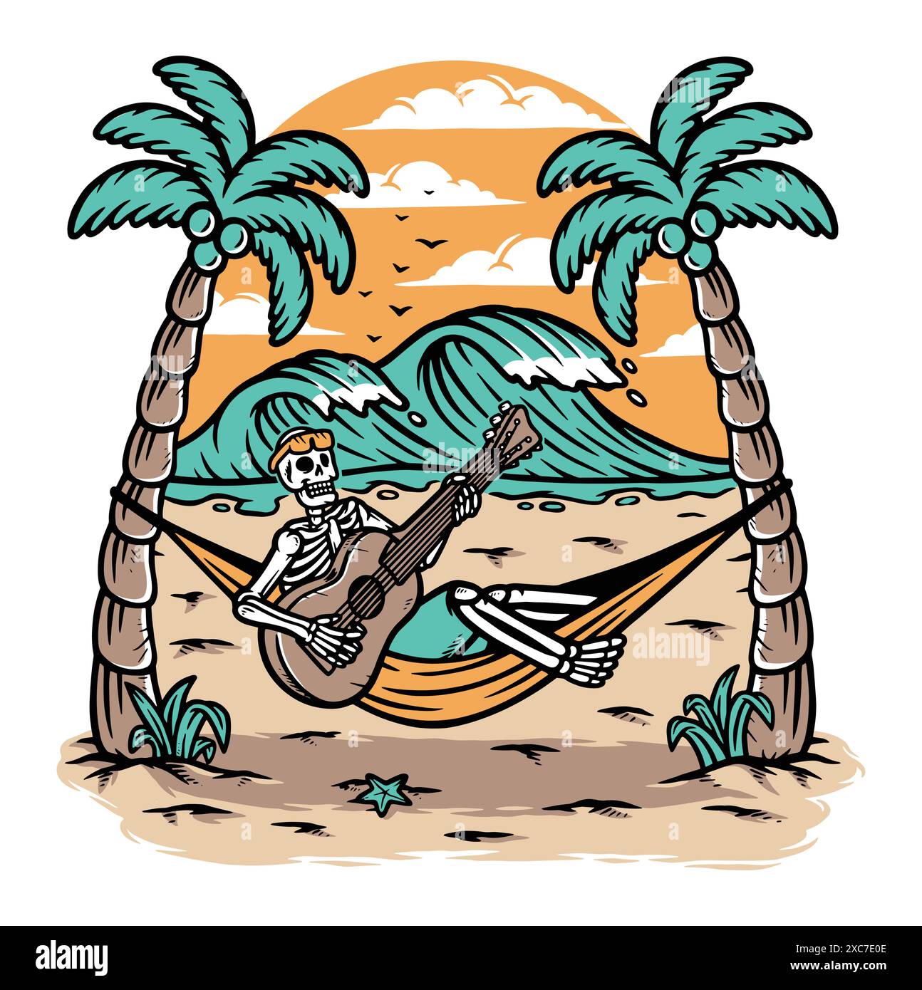 At beach playing Stock Vector Images - Alamy
