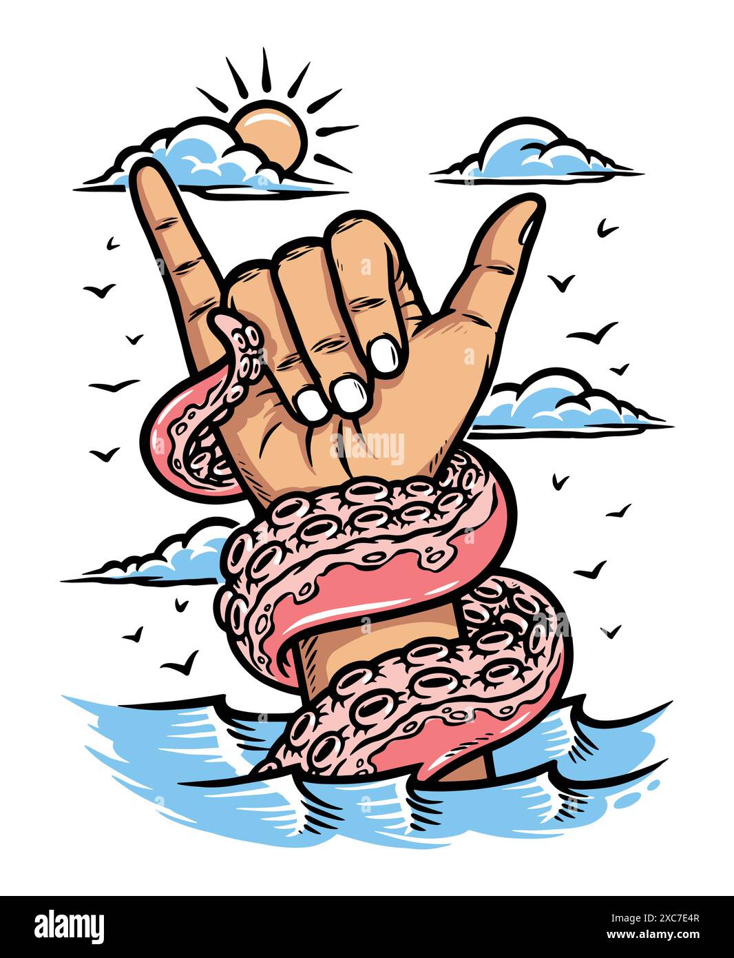 Tentacle vectors hi-res stock photography and images - Alamy