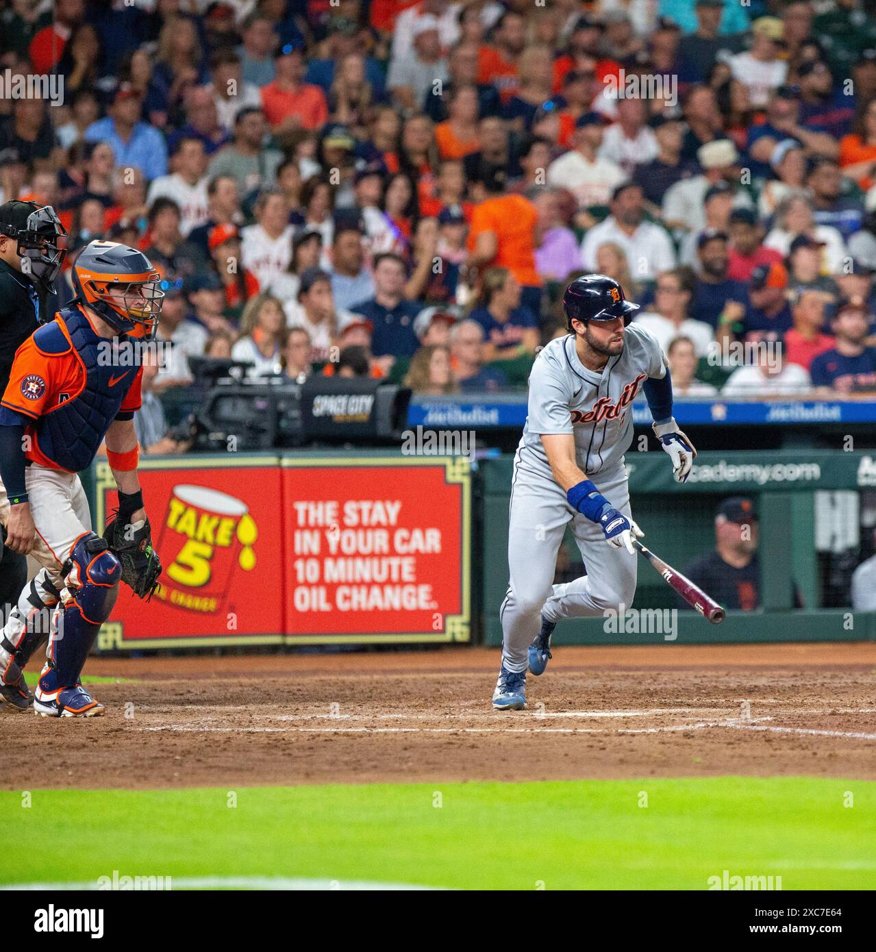 Houston, Texas, USA. 15th June, 2024. Tigers outfielder MATT VIERLING ...