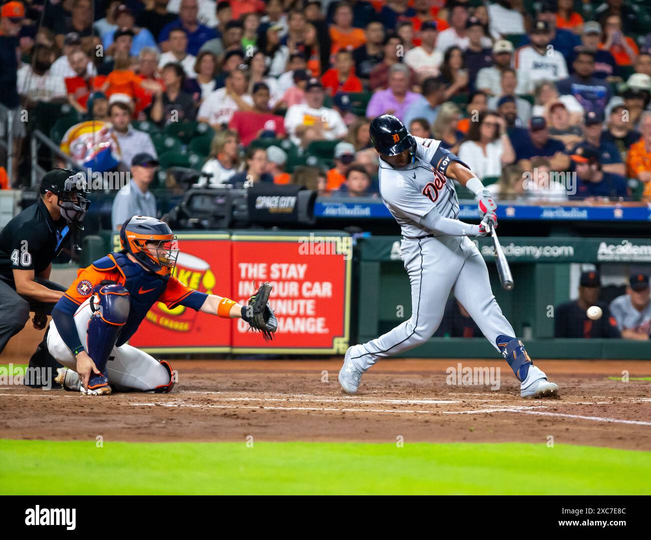 Houston, Texas, USA. 15th June, 2024. Tigers outfielder JUSTYN-HENRY ...