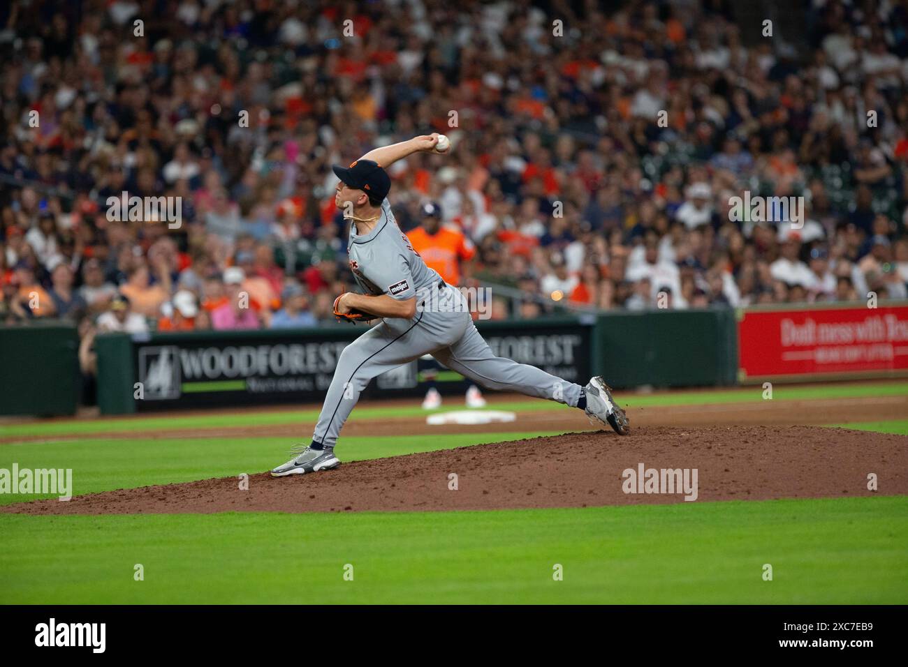 Houston, Texas, USA. 15th June, 2024. Tigers pitcher BEAU BRIESKE (4 ...