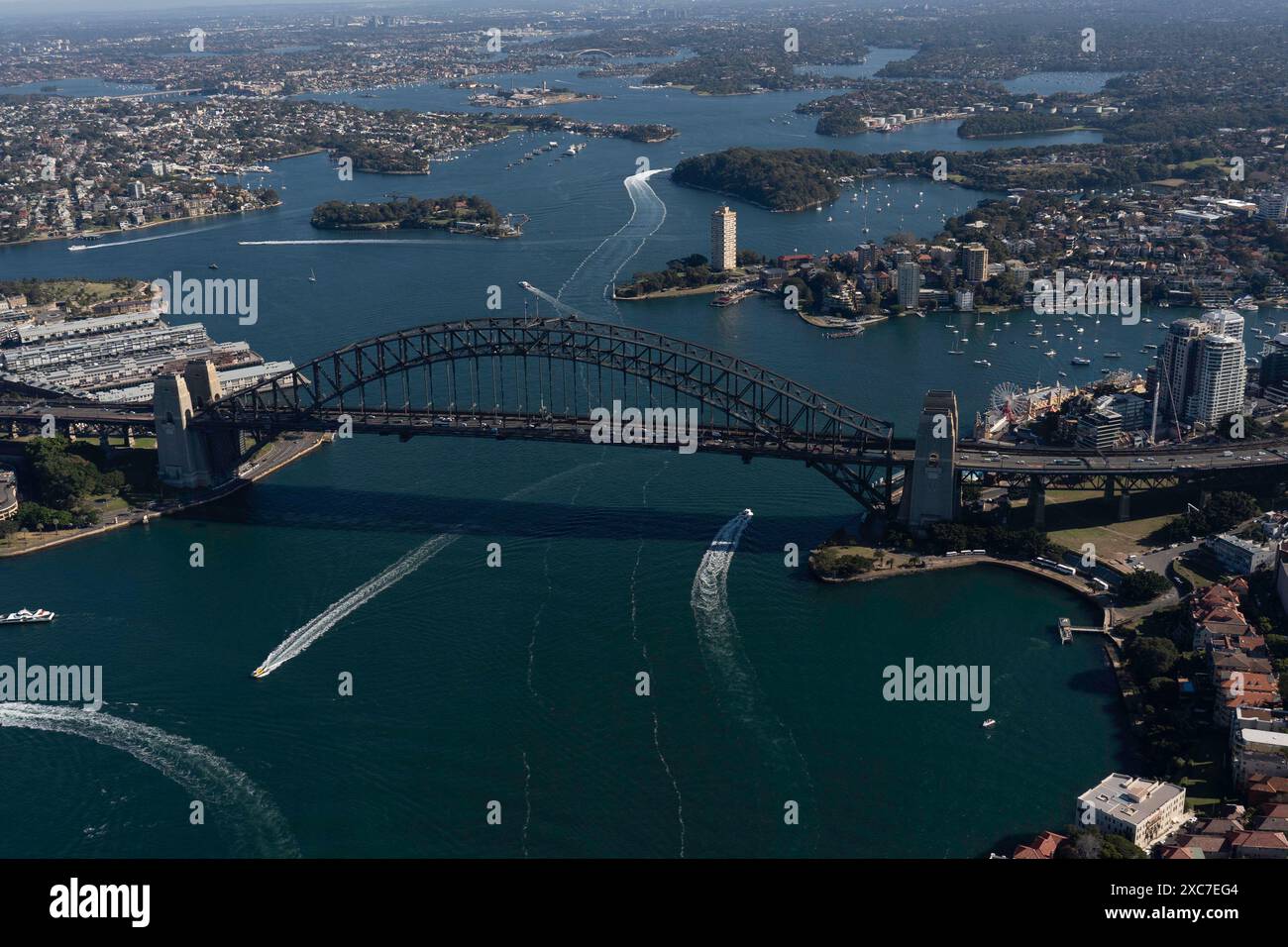 Aerial view sydney harbour bridge hi-res stock photography and images ...