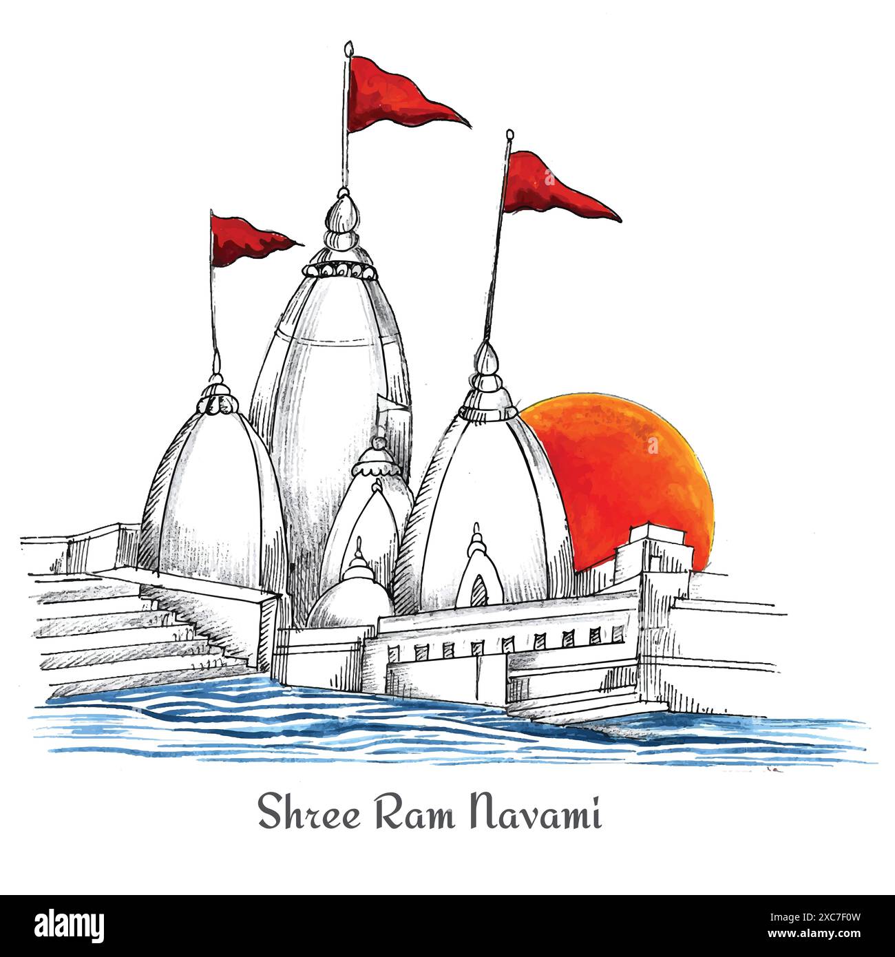 Shri ram navami festival card background Stock Vector Image & Art - Alamy
