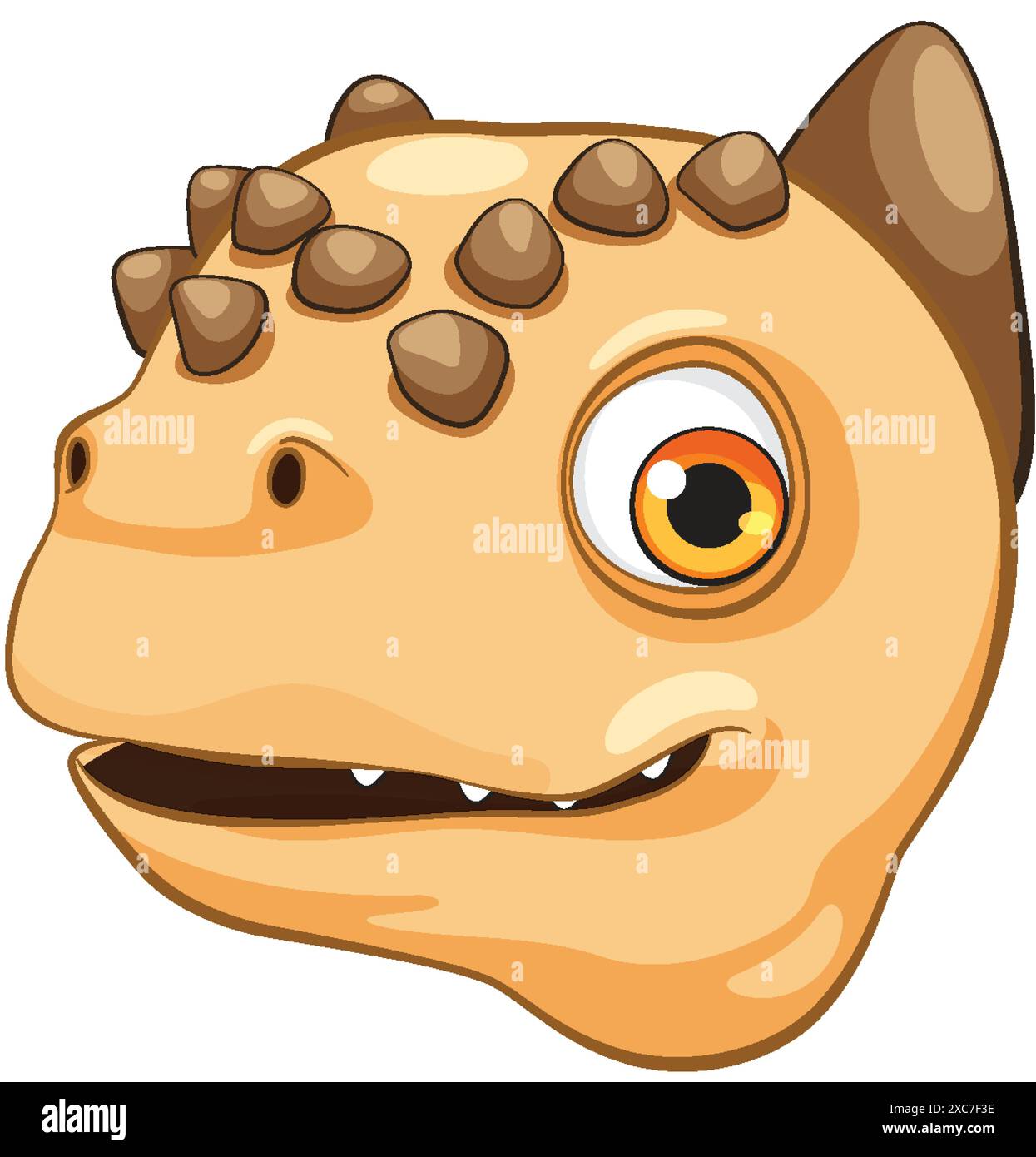 Adorable dinosaur with big eyes and spikes Stock Vector Image & Art - Alamy