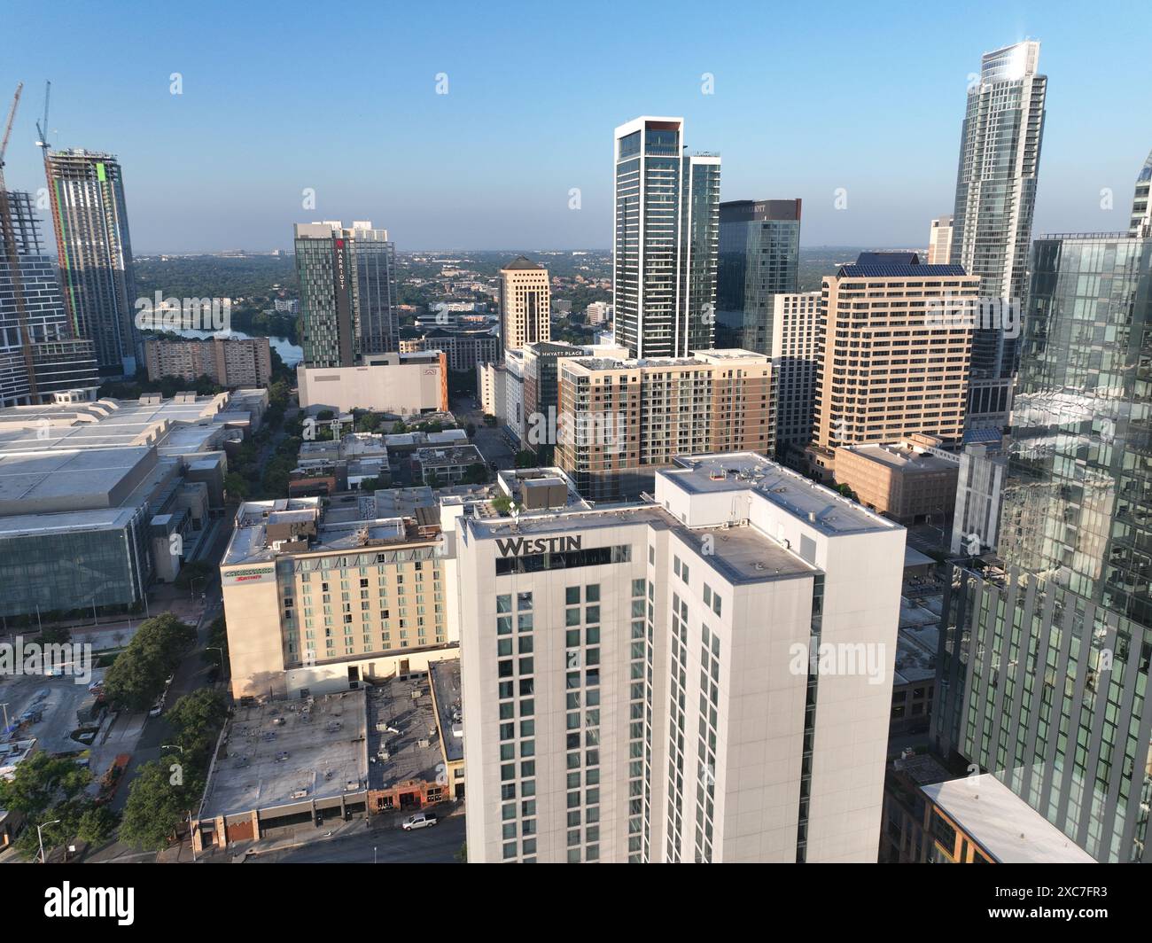 Aerial view of Austin: A vibrant and diverse city in Texas known for ...