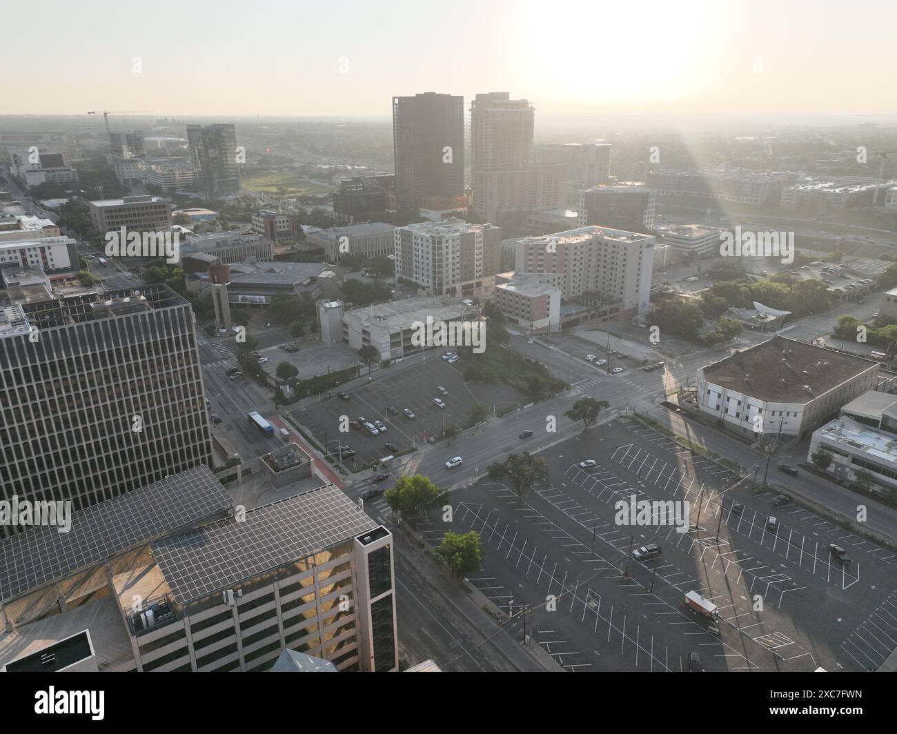Aerial view downtown austin colorado hi-res stock photography and ...