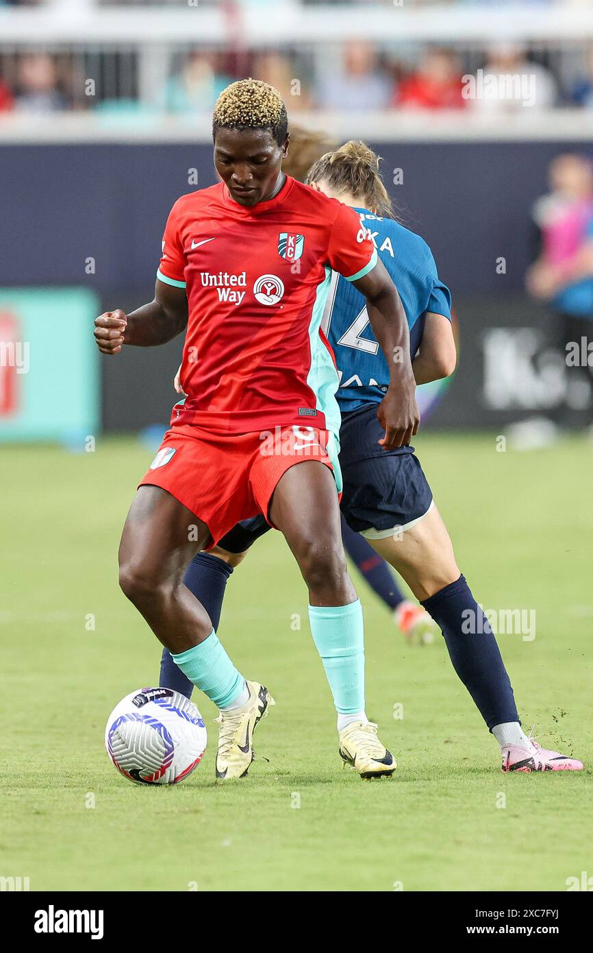 Kansas City, MO, USA. 14th June, 2024. Kansas City Current forward ...