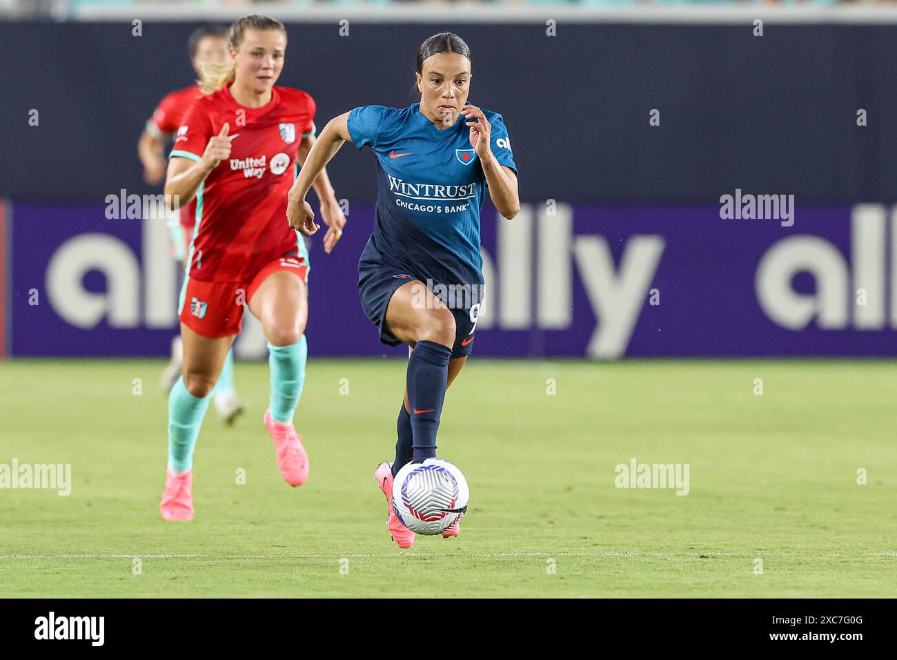 Kansas City, MO, USA. 14th June, 2024. Chicago Red Stars forward ...