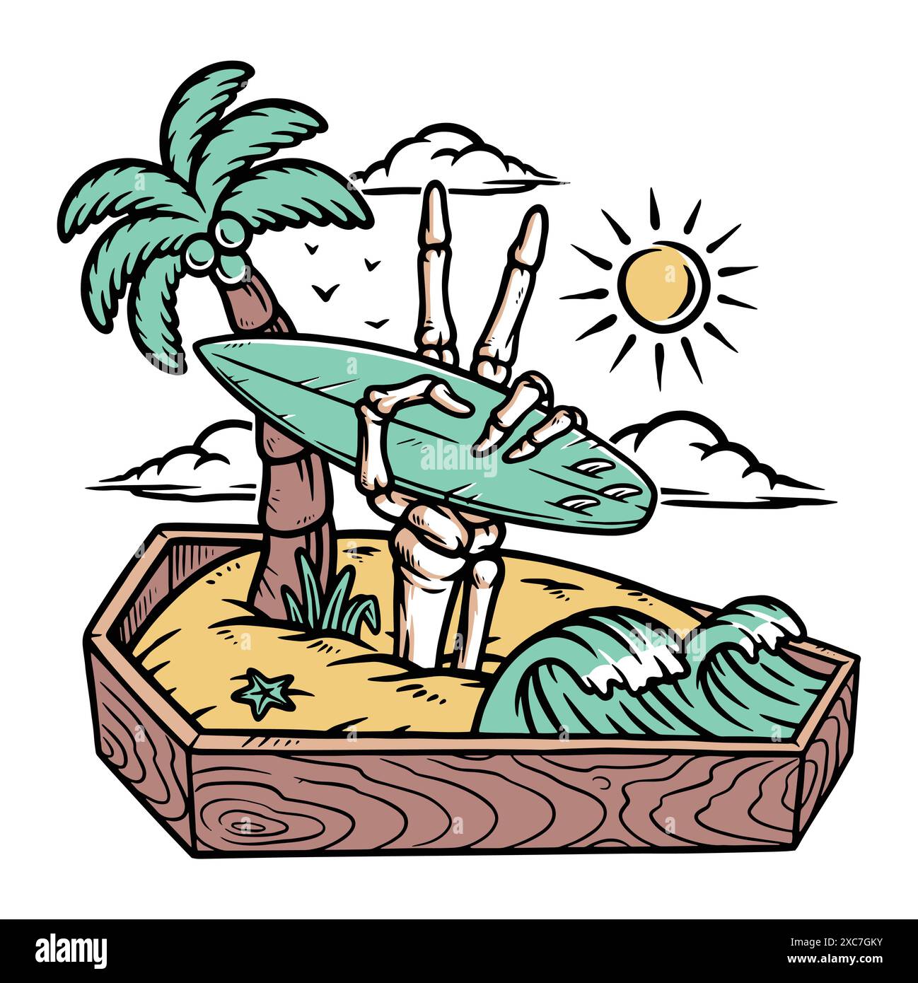 make peace on the beach illustration Stock Vector Image & Art - Alamy