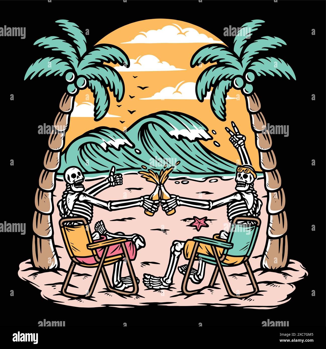 Skeleton beer Stock Vector Images - Alamy