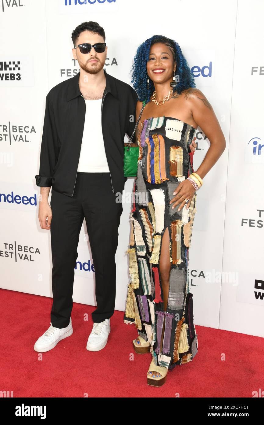 14 June 2024 - New York, New York - Mohammed el-Kurd and Aja Monet at the 2024 Tribeca Film ...