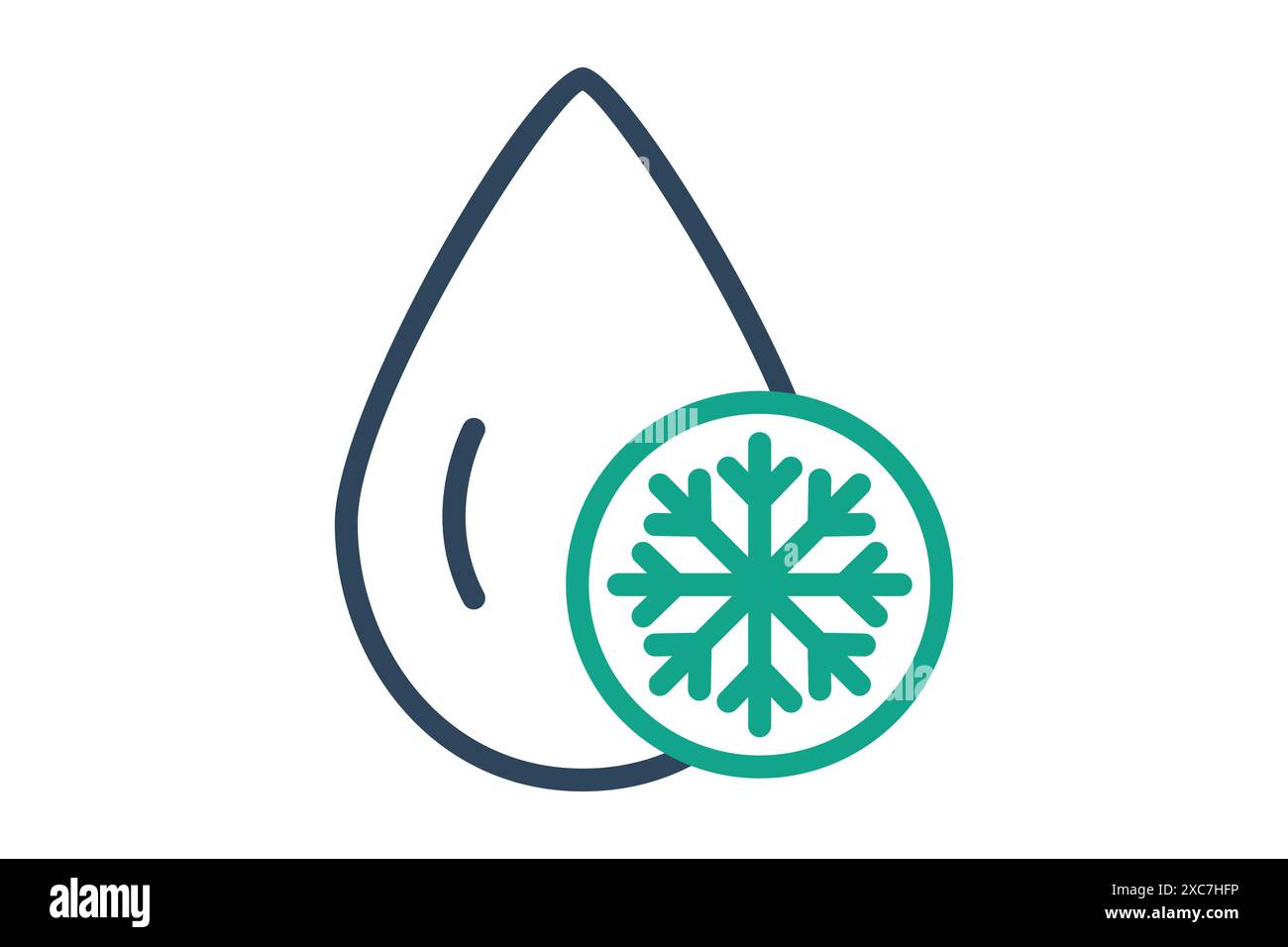 Cold water icon. icon related to cooling. line icon style. cooling ...