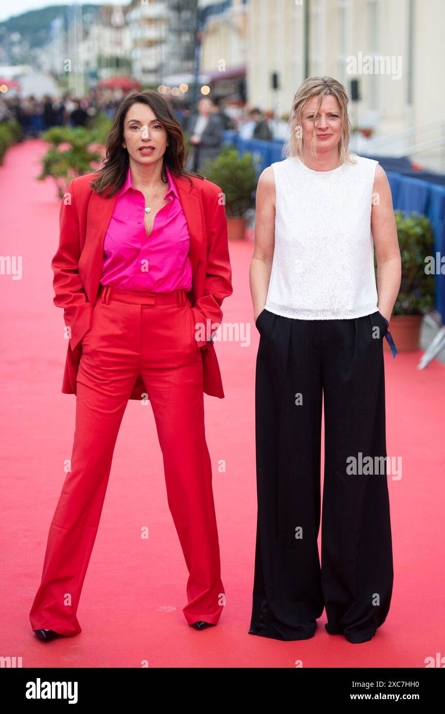 Cabourg, France. 14th June, 2024. Aure Atika and Jennifer Devoldere ...