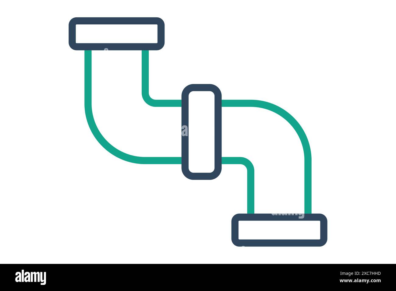 Water pipe icon. icon related to water distribution. line icon style ...