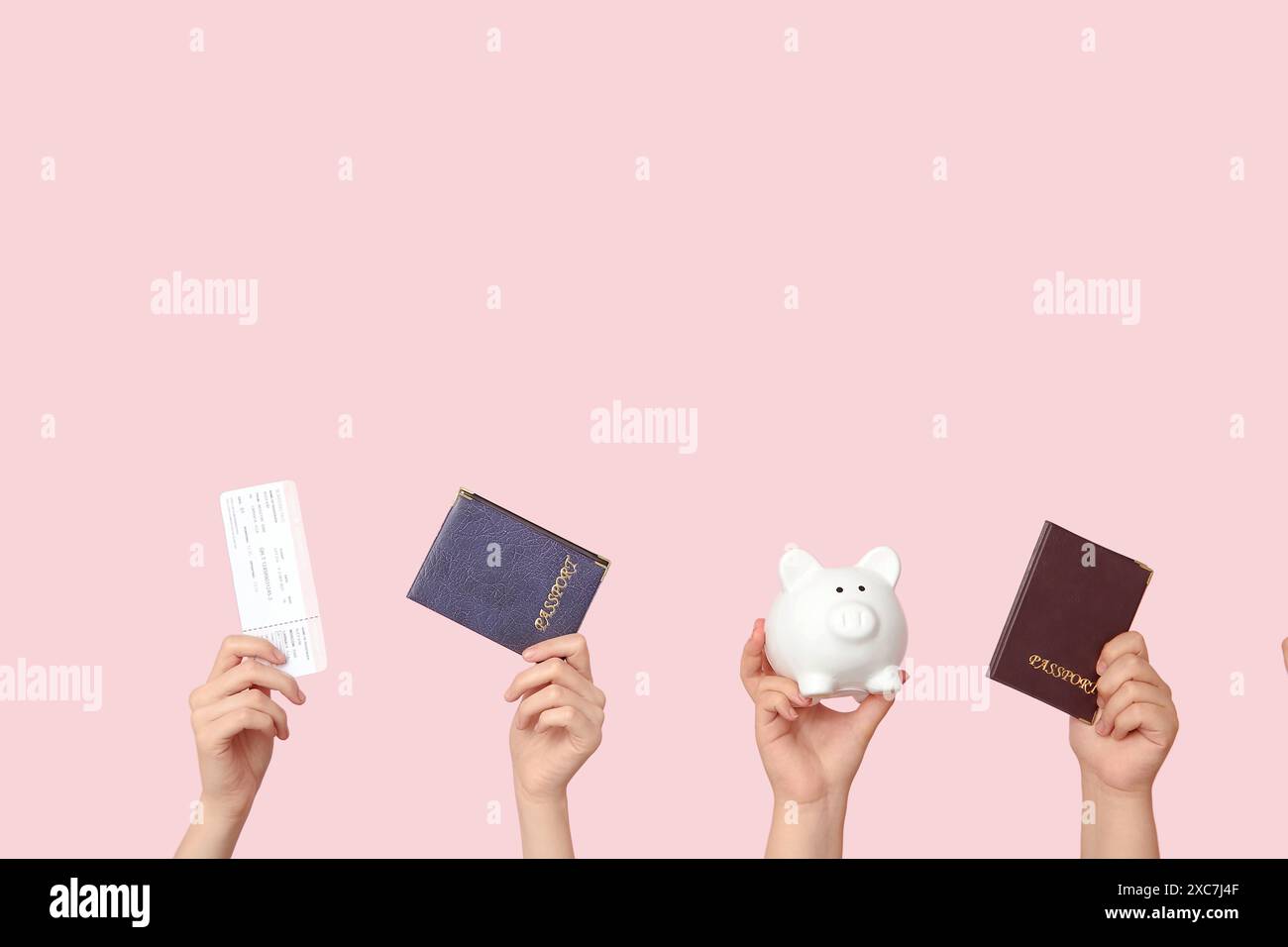 Female hands ticket passports hi-res stock photography and images - Alamy