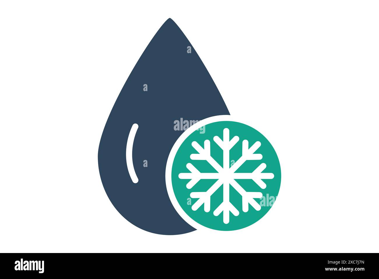 Cold water icon. icon related to cooling. solid icon style. cooling ...