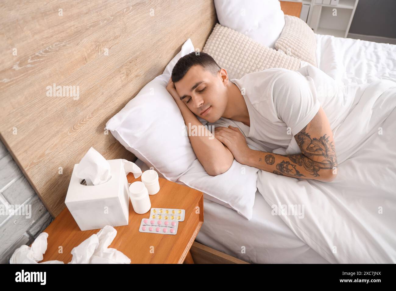 Medication on bedside table hi-res stock photography and images - Alamy