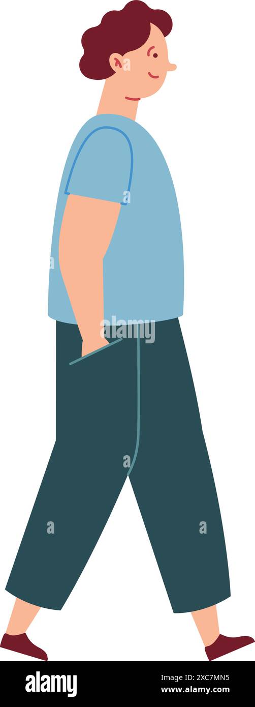pedestrian man walking side view Stock Vector Image & Art - Alamy