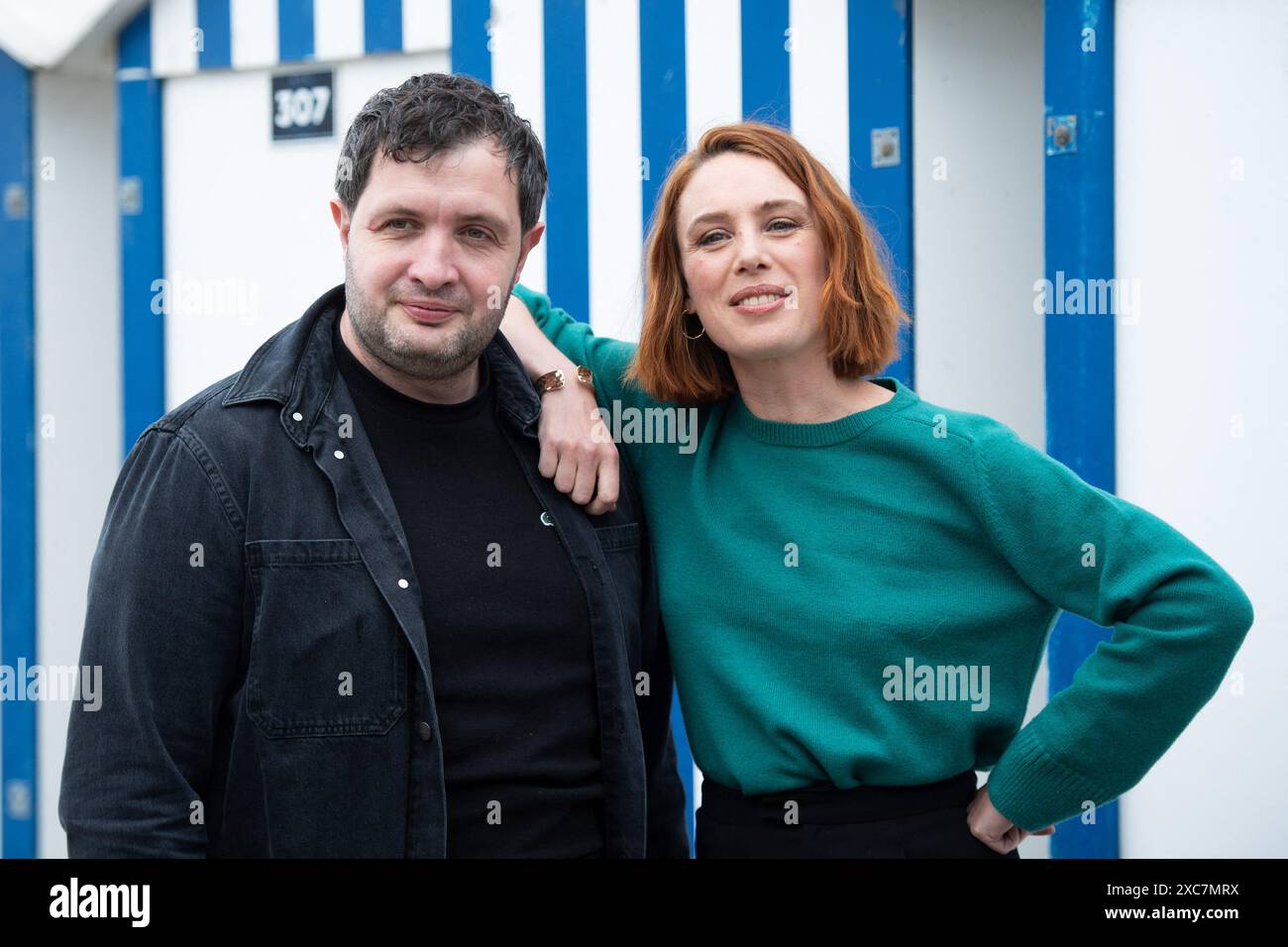 Karim Leklou and Laetitia Dosch attending the Le Roman De Jim Photocall ...