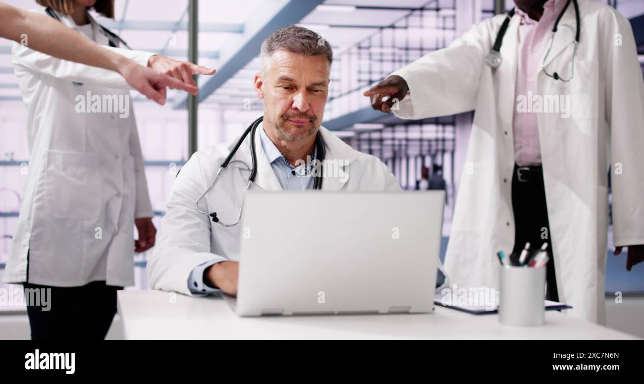 Finger pointing blame nurse hi-res stock photography and images - Alamy