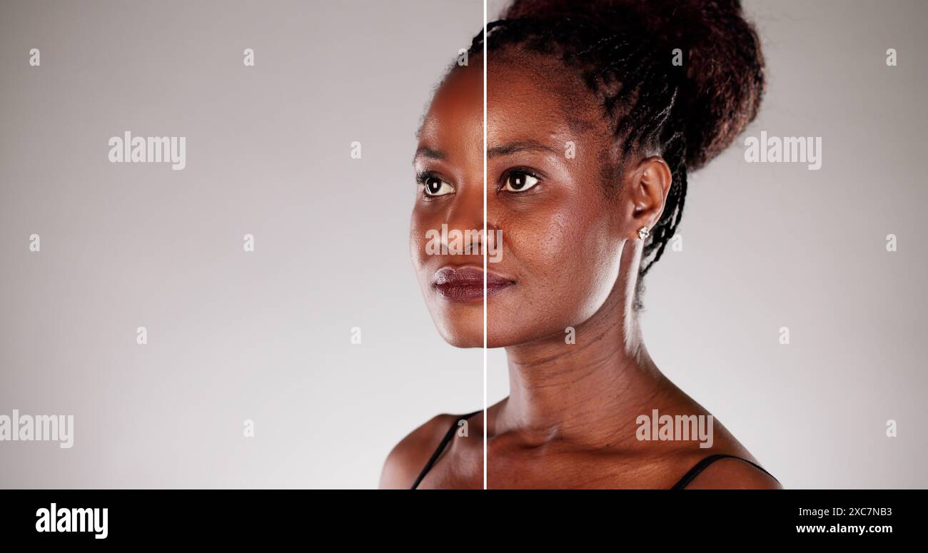 Transformation of African American Woman's Face Through ...