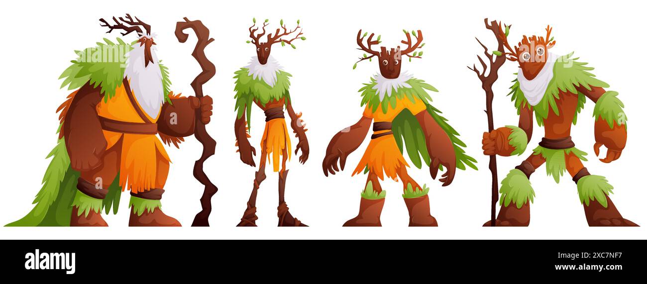 Wooden staffs Stock Vector Images - Alamy