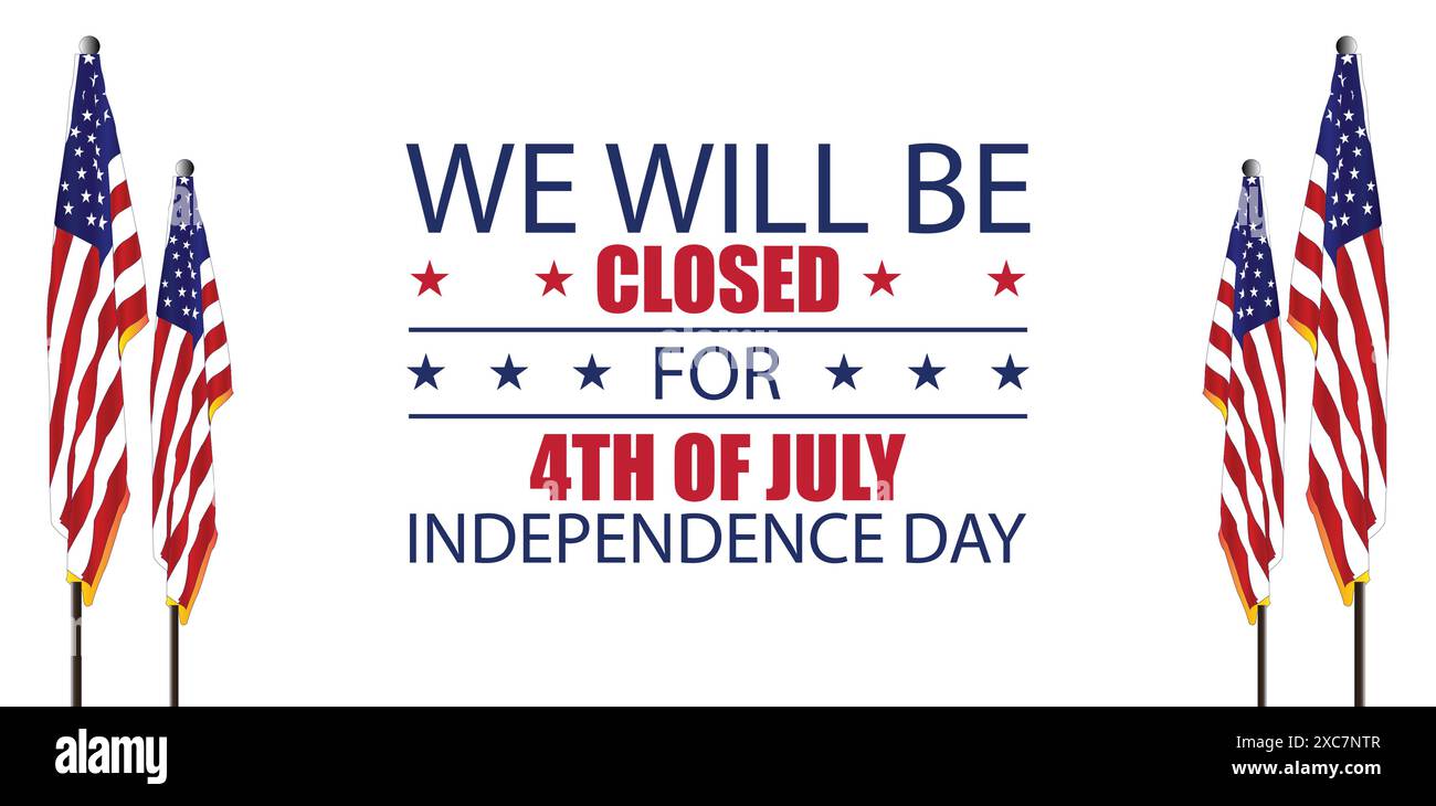 Celebrate Independence Day with US Closure Announcement and USA Flag ...