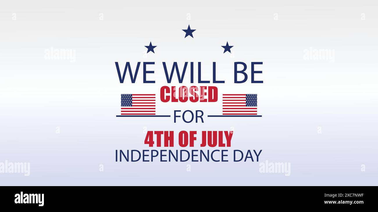 Celebrate Independence Day with US Closure Announcement and USA Flag ...