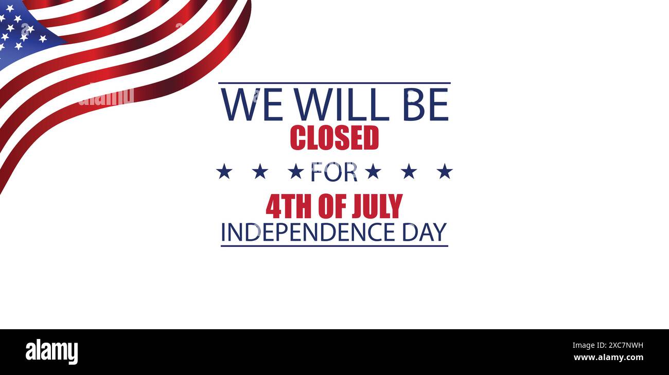 Celebrate Independence Day with US Closure Announcement and USA Flag ...