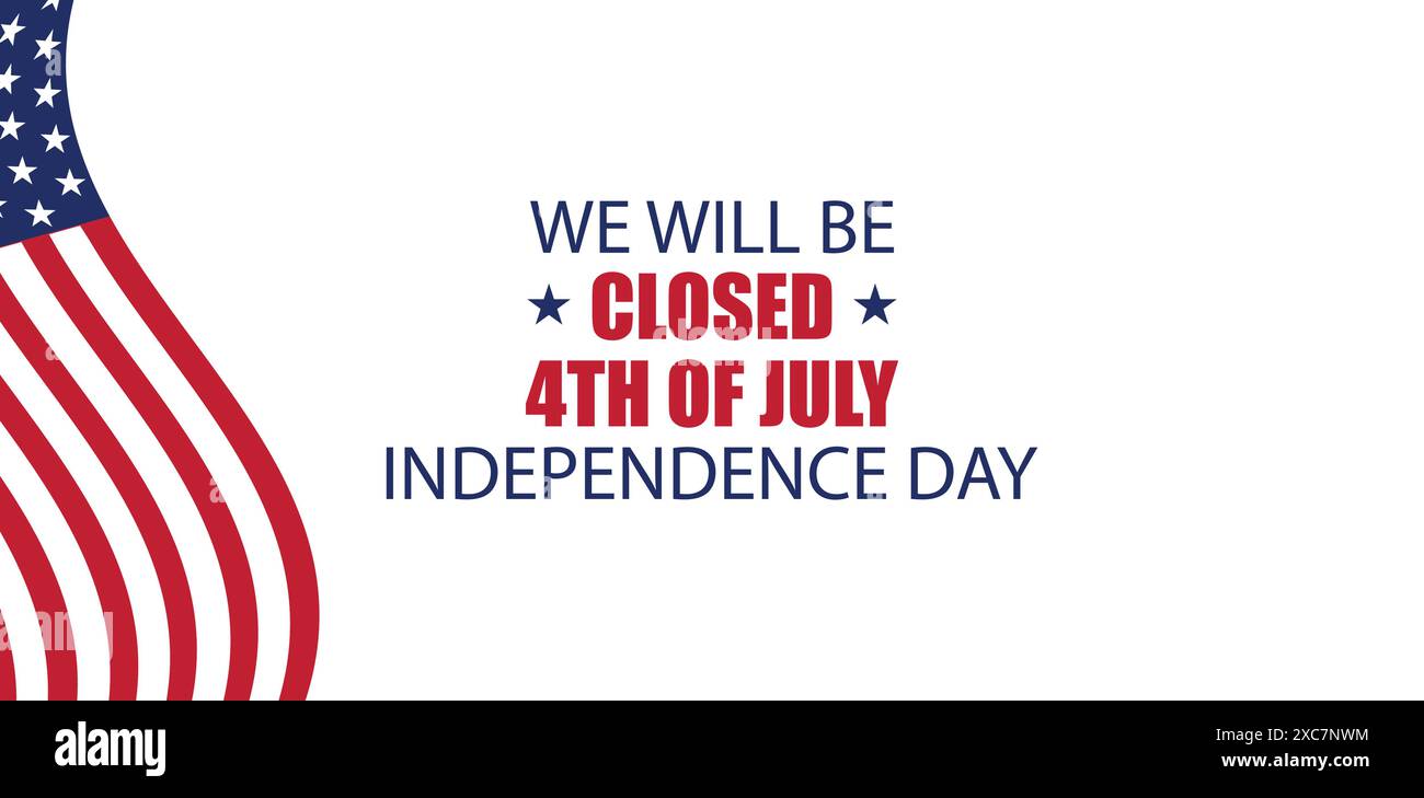 Celebrate Independence Day with US Closure Announcement and USA Flag ...