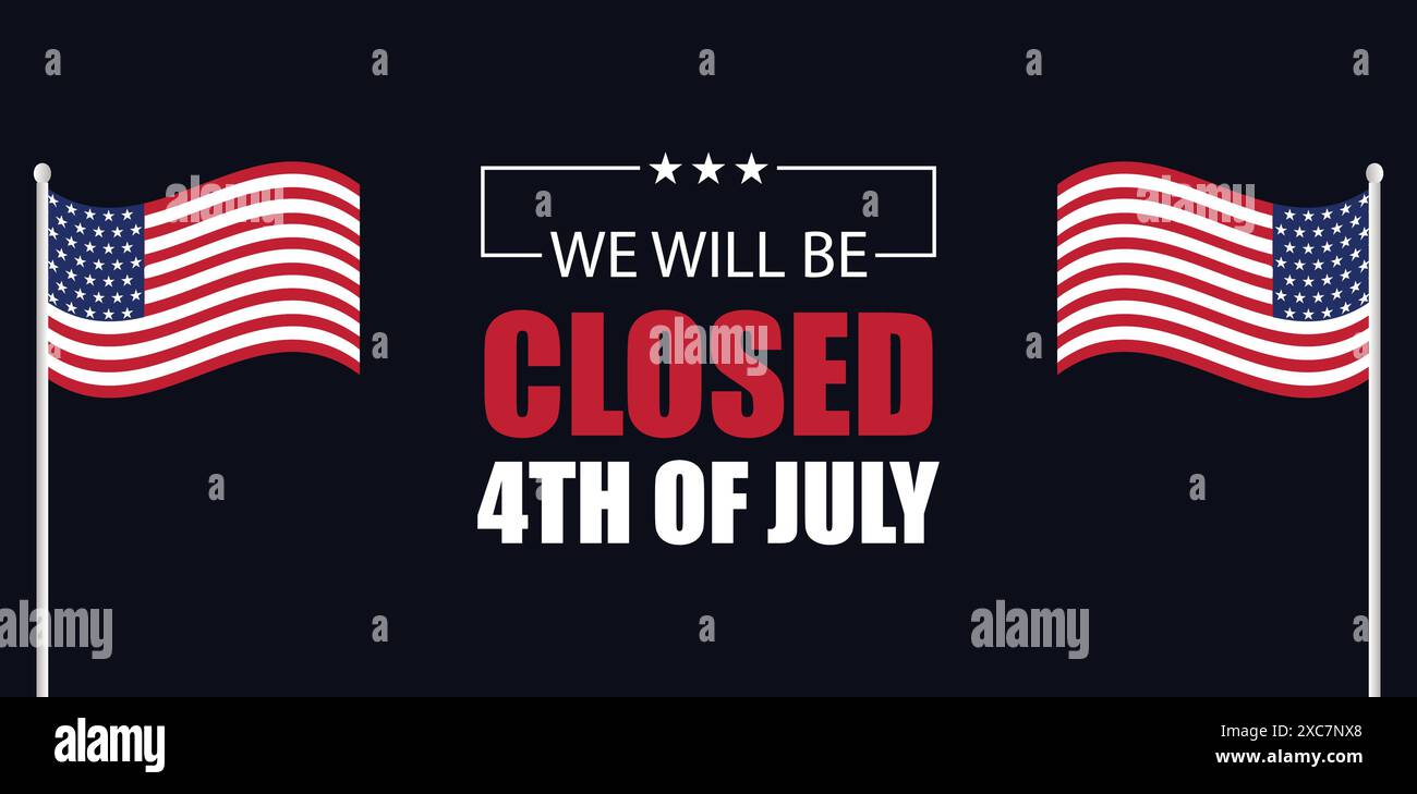Celebrate Independence Day with US Closure Announcement and USA Flag ...