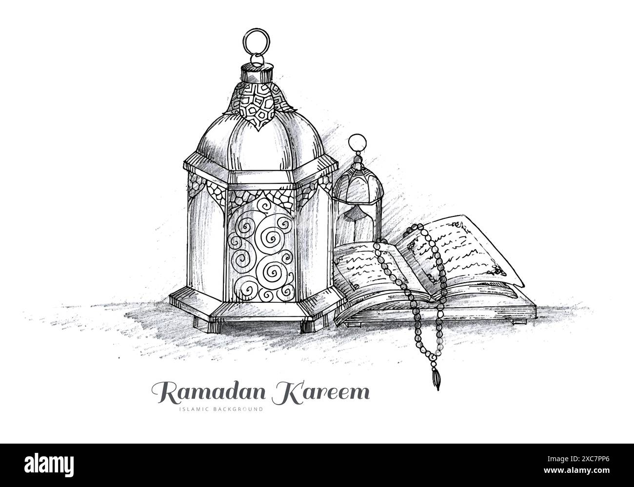 Hand draw arabic lamps sketch card design Stock Vector Image & Art - Alamy