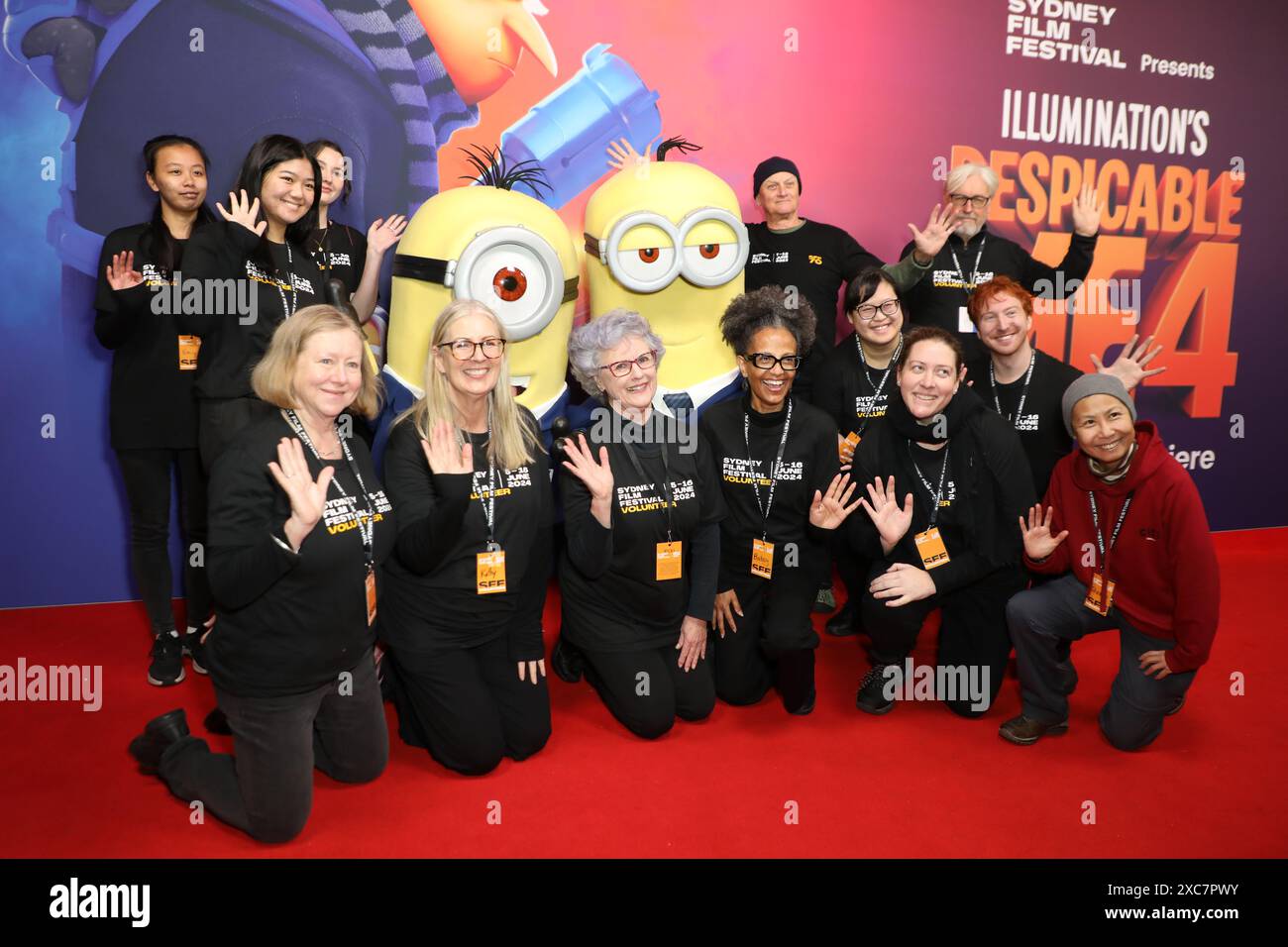 Sydney, Australia. 15th June 2024. Sydney Film Festival volunteers pose ...