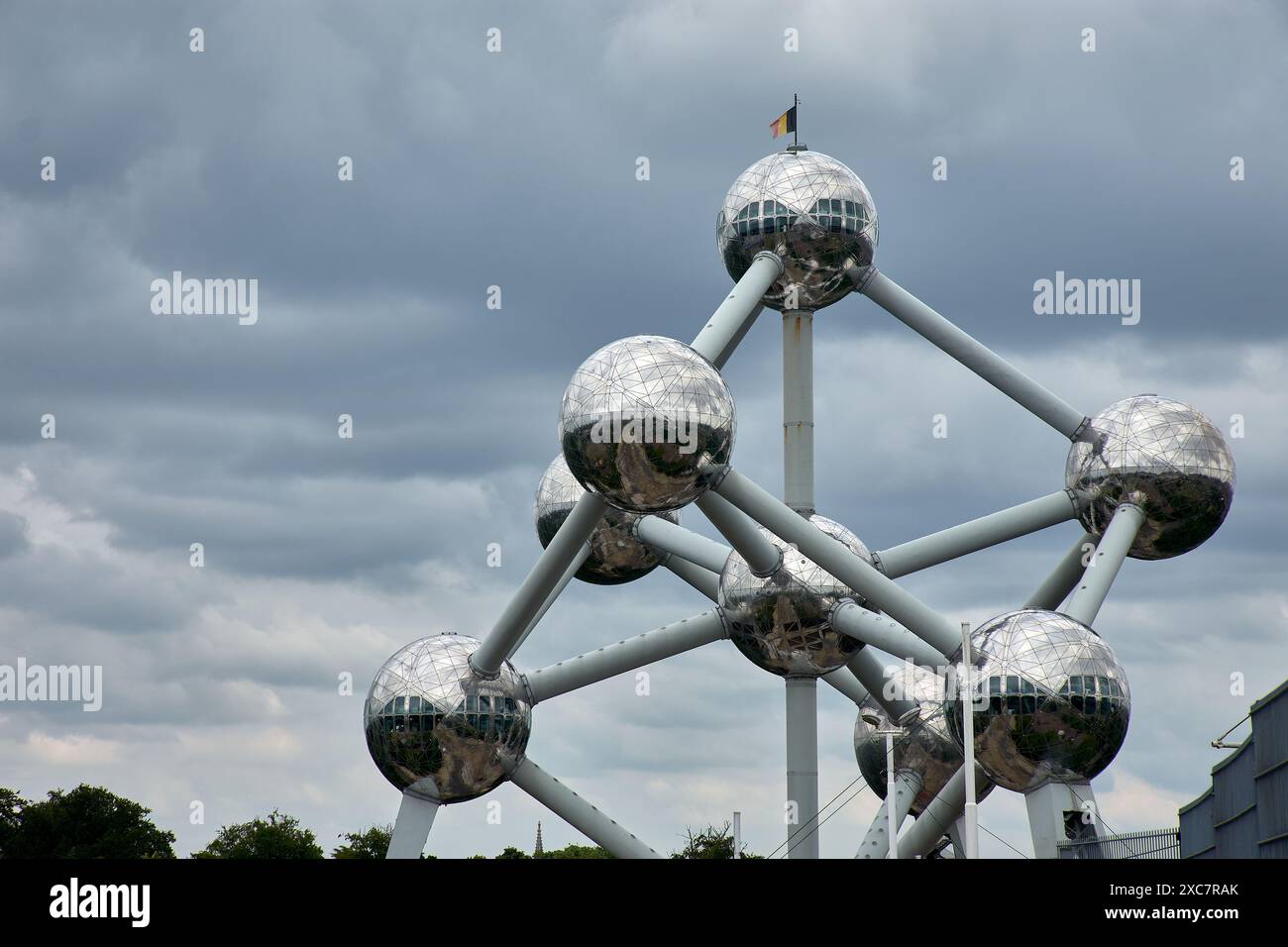 Brussels, Belgium; June,08,2024;The Atomium, a modernist building that ...
