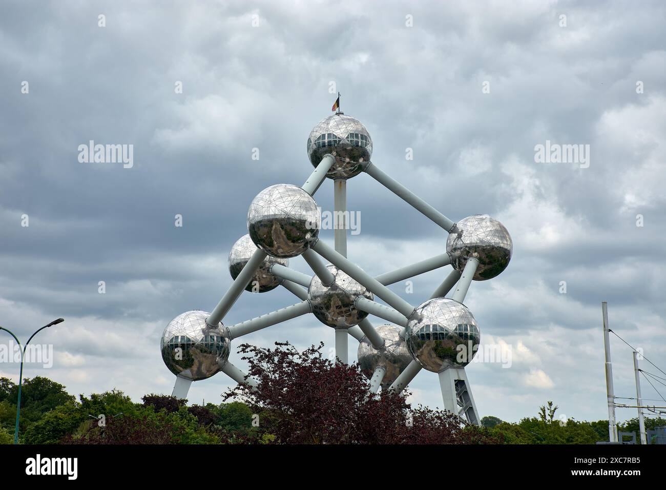Brussels, Belgium; June,08,2024;The Atomium, a modernist building that ...