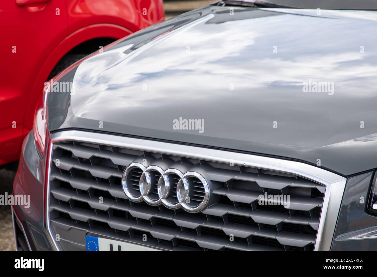 Bordeaux , France - 06 11 2024 : Audi logo brand round and text sign ...