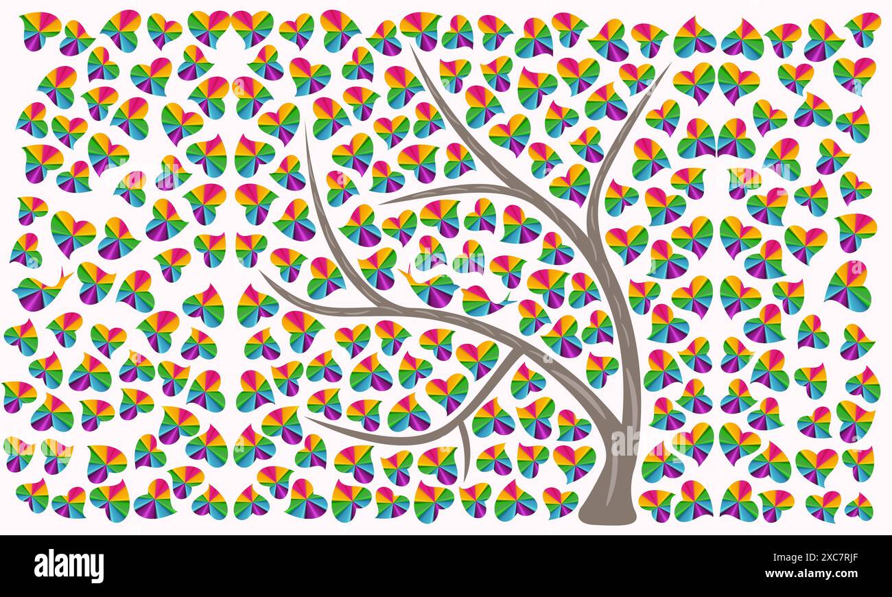 Colourful tree design Stock Vector Images - Alamy